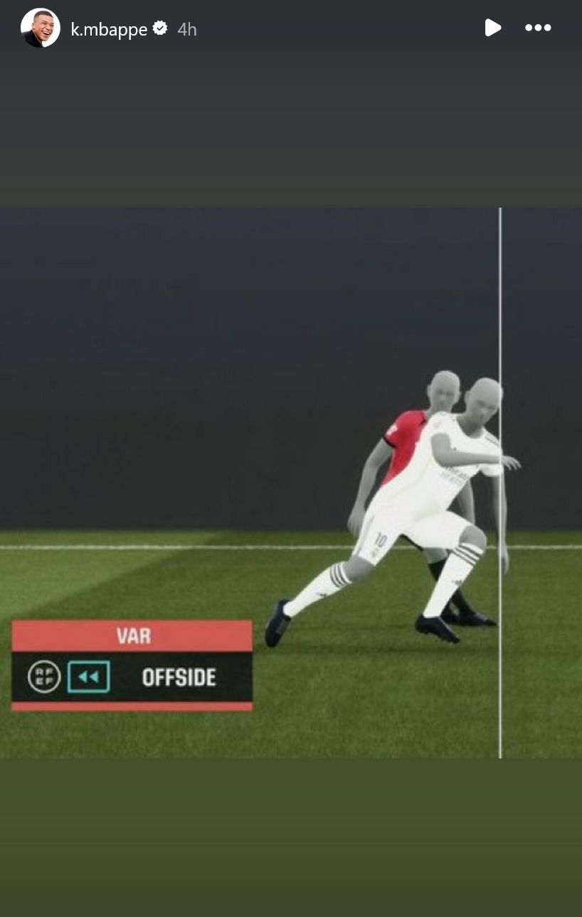 Kylian Mbappe shares controversial VAR confirmation of sleeve offside ...